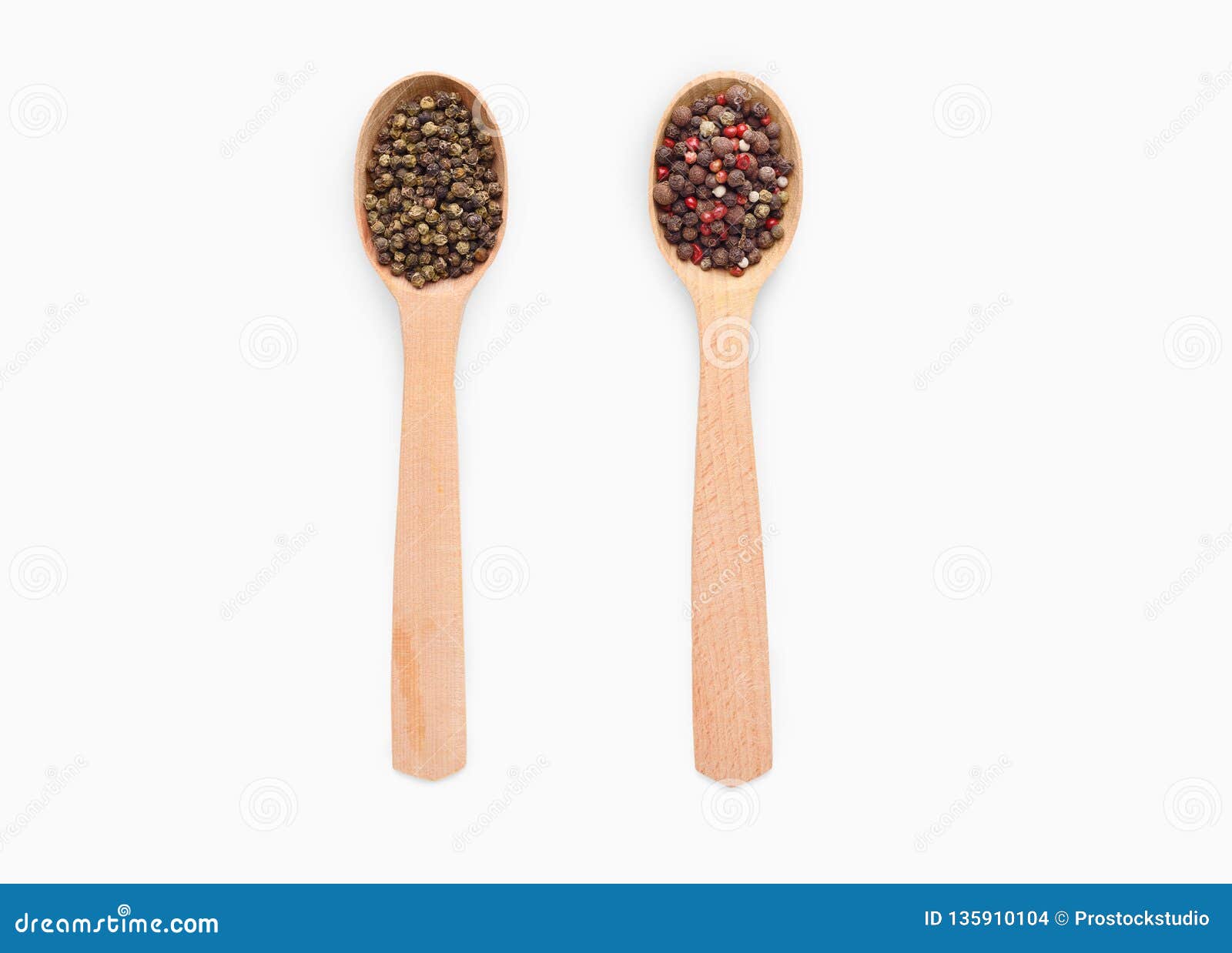 Two Spoons of Pepper, Top View Stock Photo - Image of spices, kitchen ...