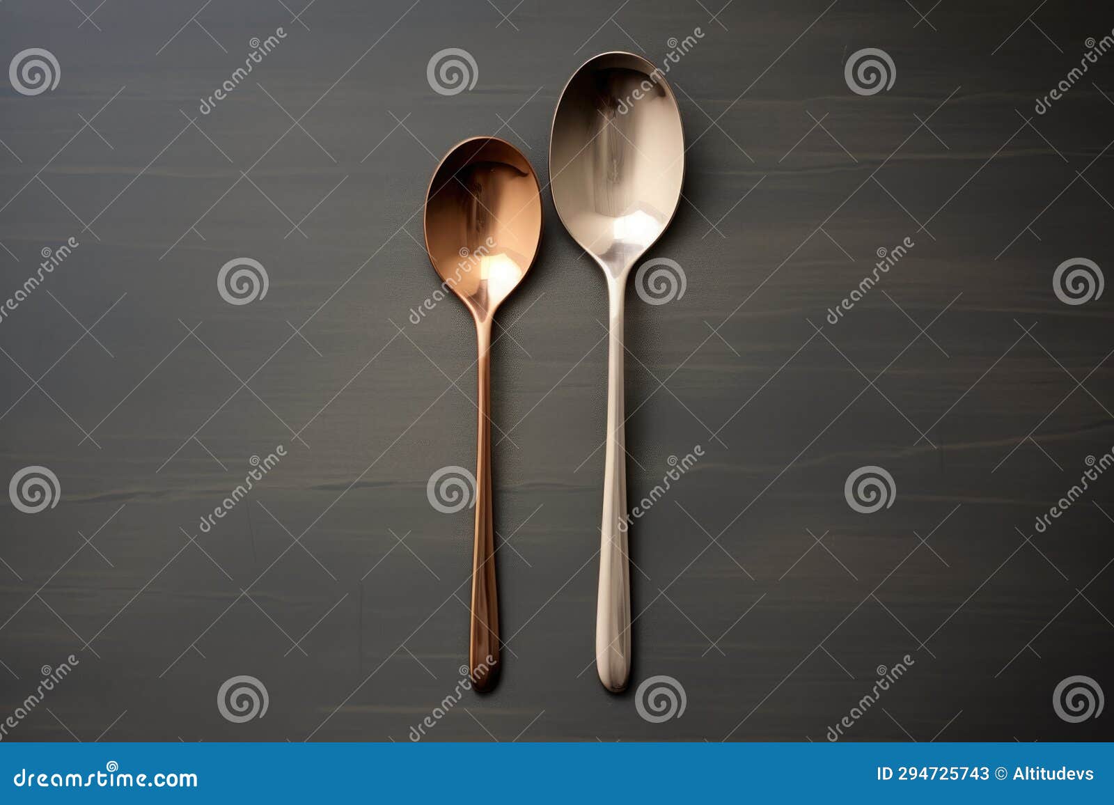 Two Spoons Positioned Side by Side Stock Image - Image of culinary ...