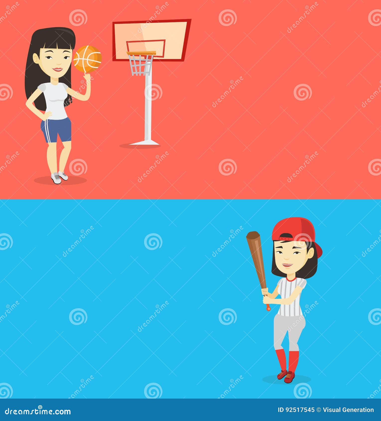 Two Sport Banners with Space for Text. Stock Vector - Illustration of ...
