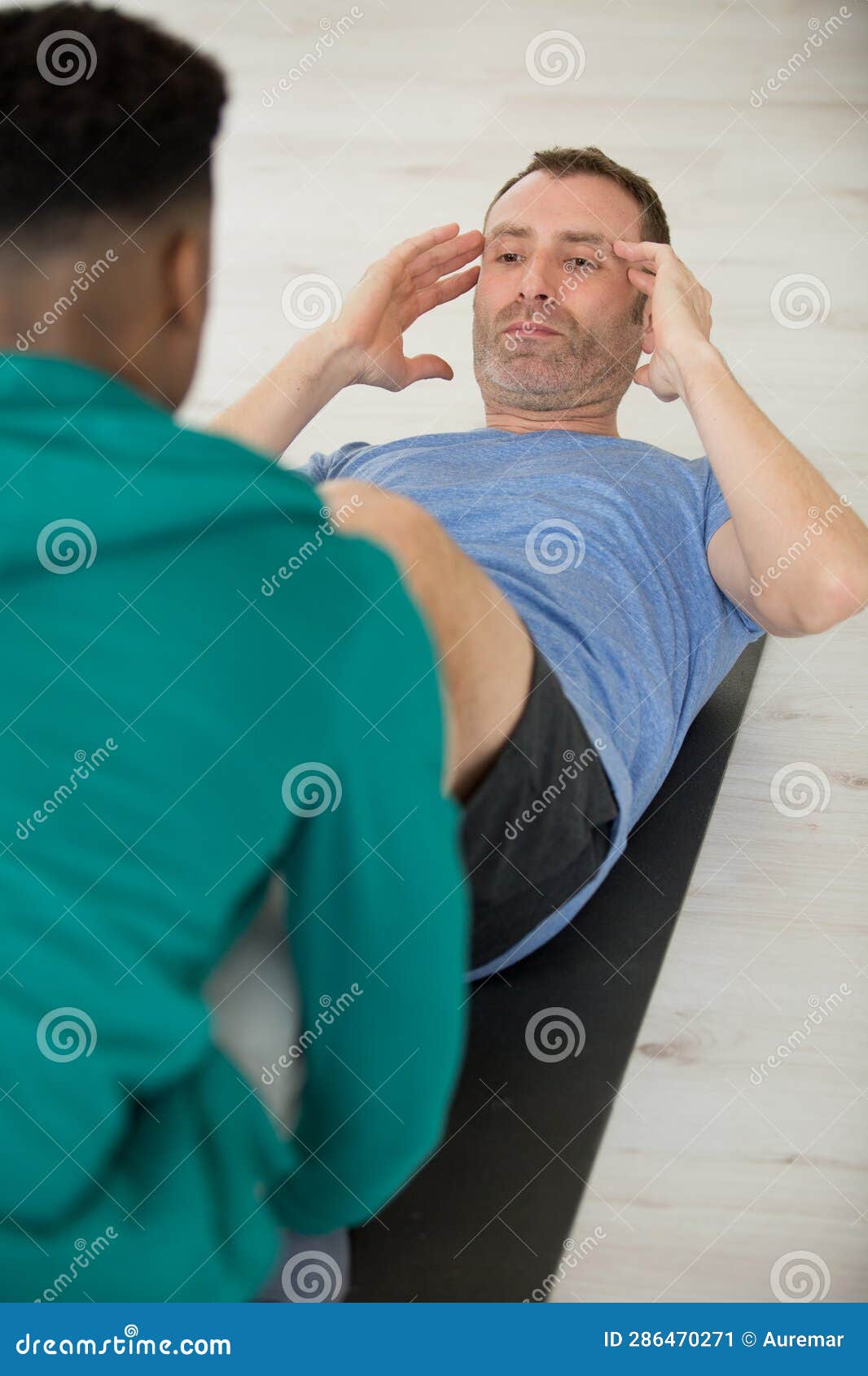 Two Sporty People Practicing Sport Together Stock Image - Image of ...