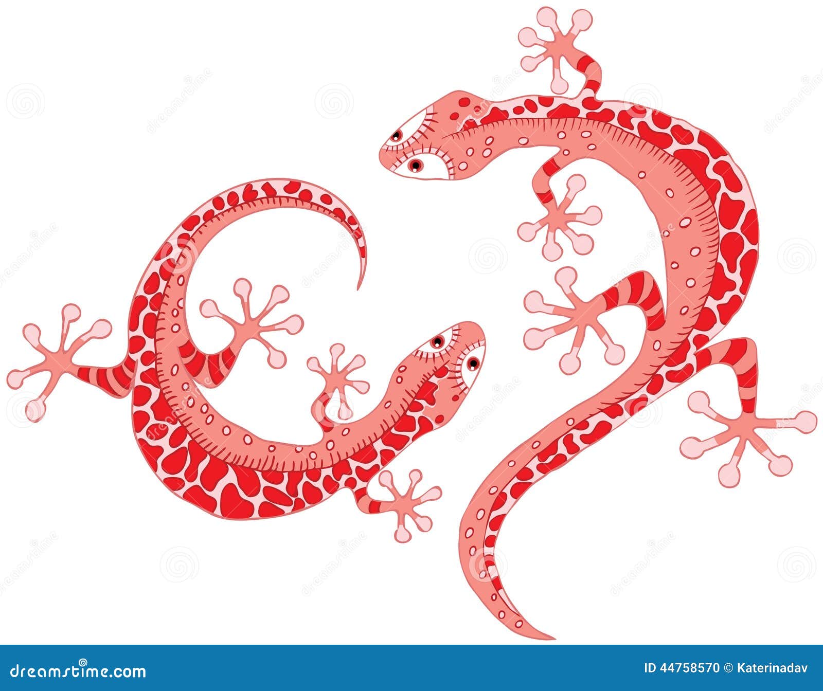 Two spotty lizards stock vector. Illustration of lizard - 44758570