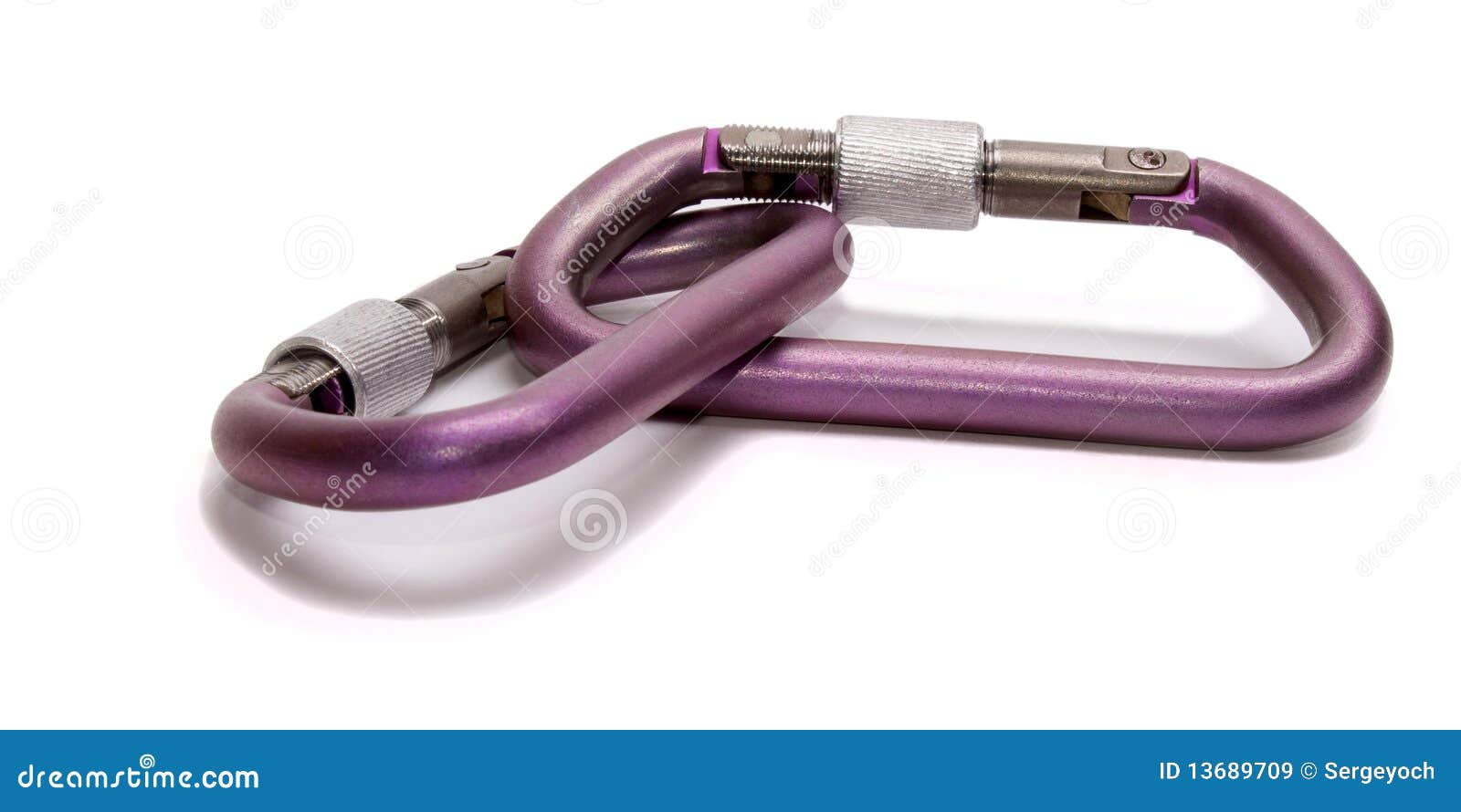 Two Spring Hooks Isolated 2 Stock Image - Image of alpinism, latch ...