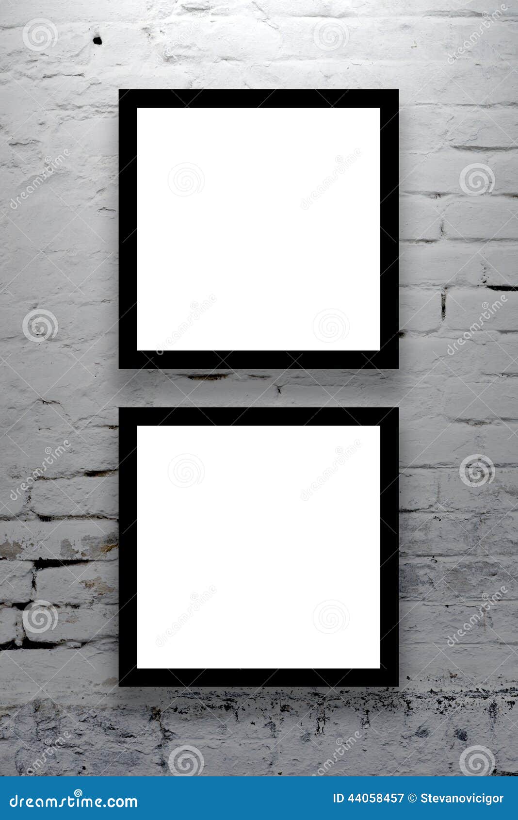Two Square Posters Hanging Art Gallery Wall Stock Photos - Free ...
