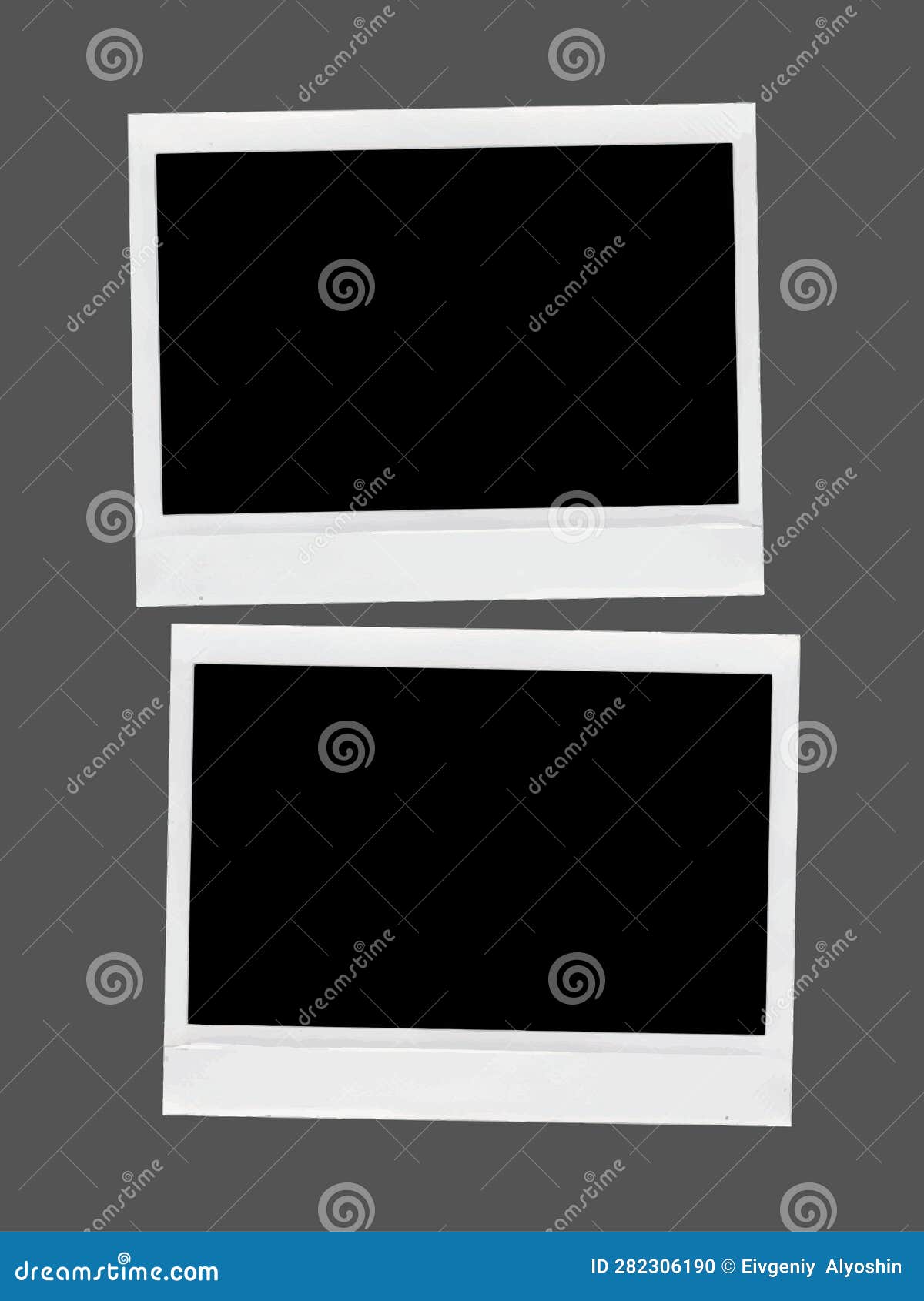 Two Square and Wide Photo Frame. Instax Wide Format Photo Stock Vector ...