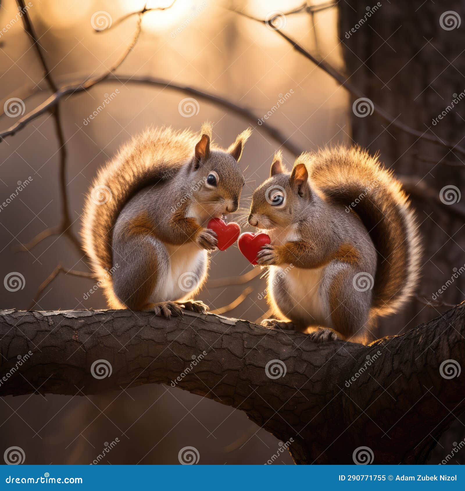 Two Squirrels Eating from a Feeder Stock Illustration - Illustration of ...