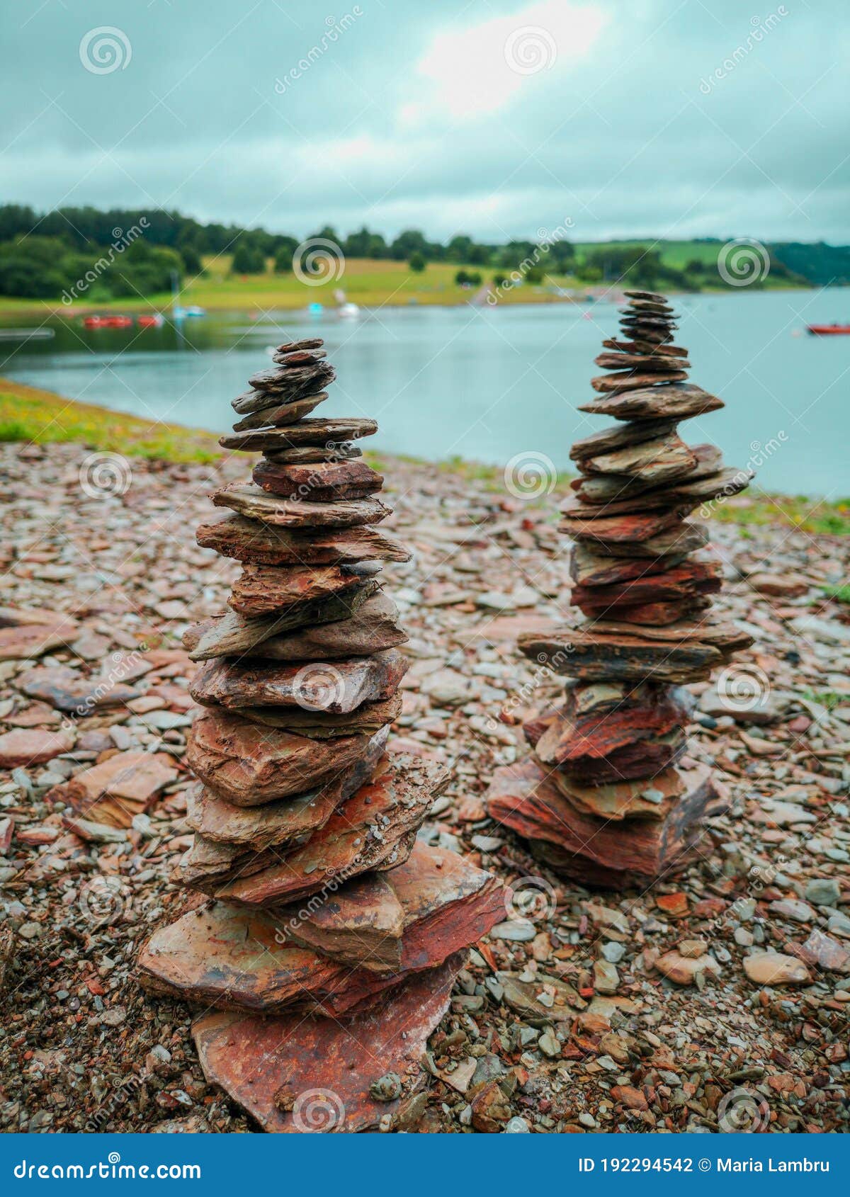 Two Stack of Rocks with Vivid Colors Stock Photo - Image of color ...