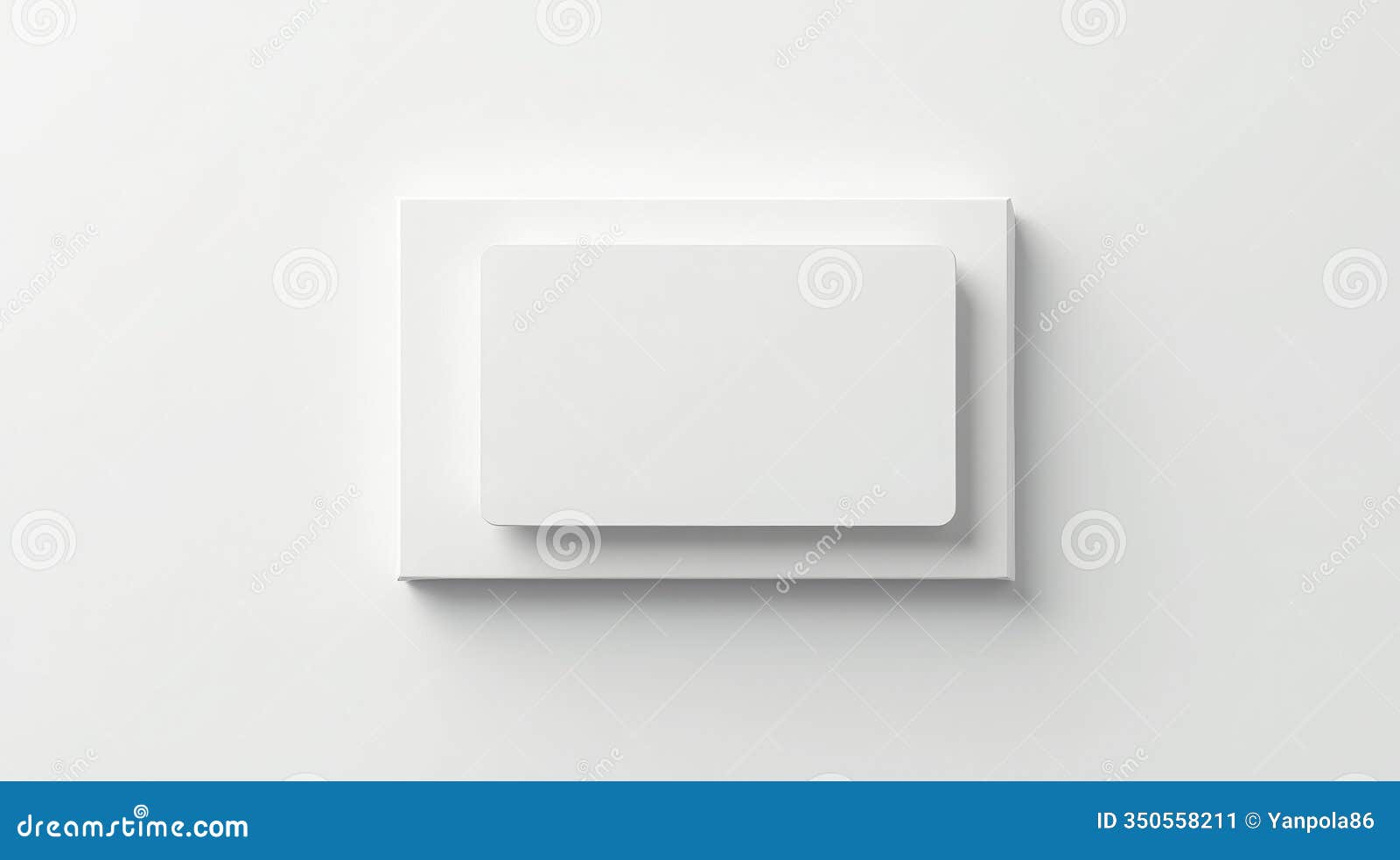 Two Stacked White Rectangles on a Light Background, Simple and ...
