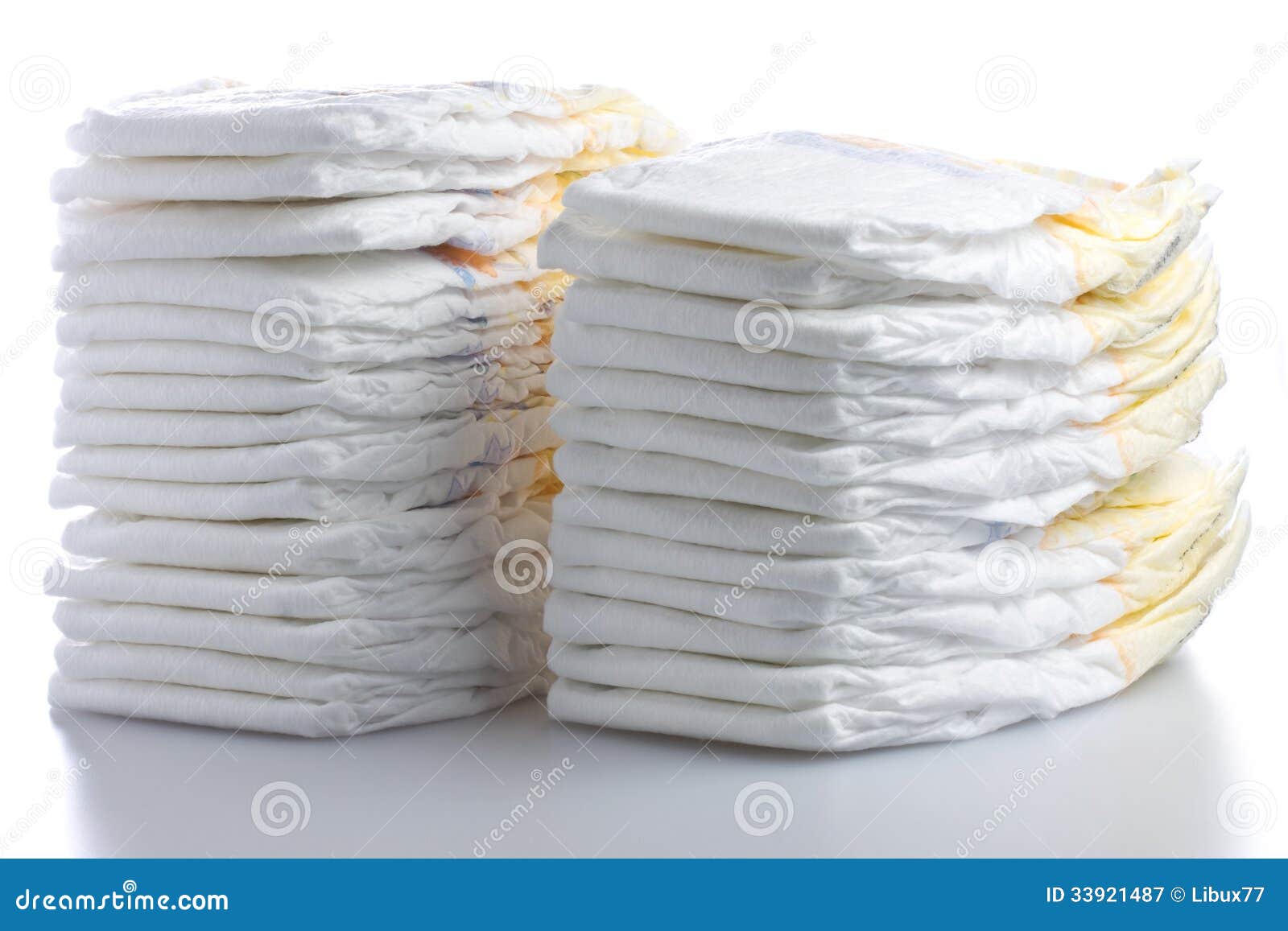 Two Stacks of Diapers stock image. Image of heap, personal - 33921487