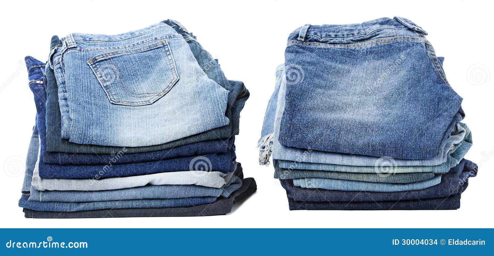 Isolated Jeans Stacks stock photo. Image of funky, cool - 30004034