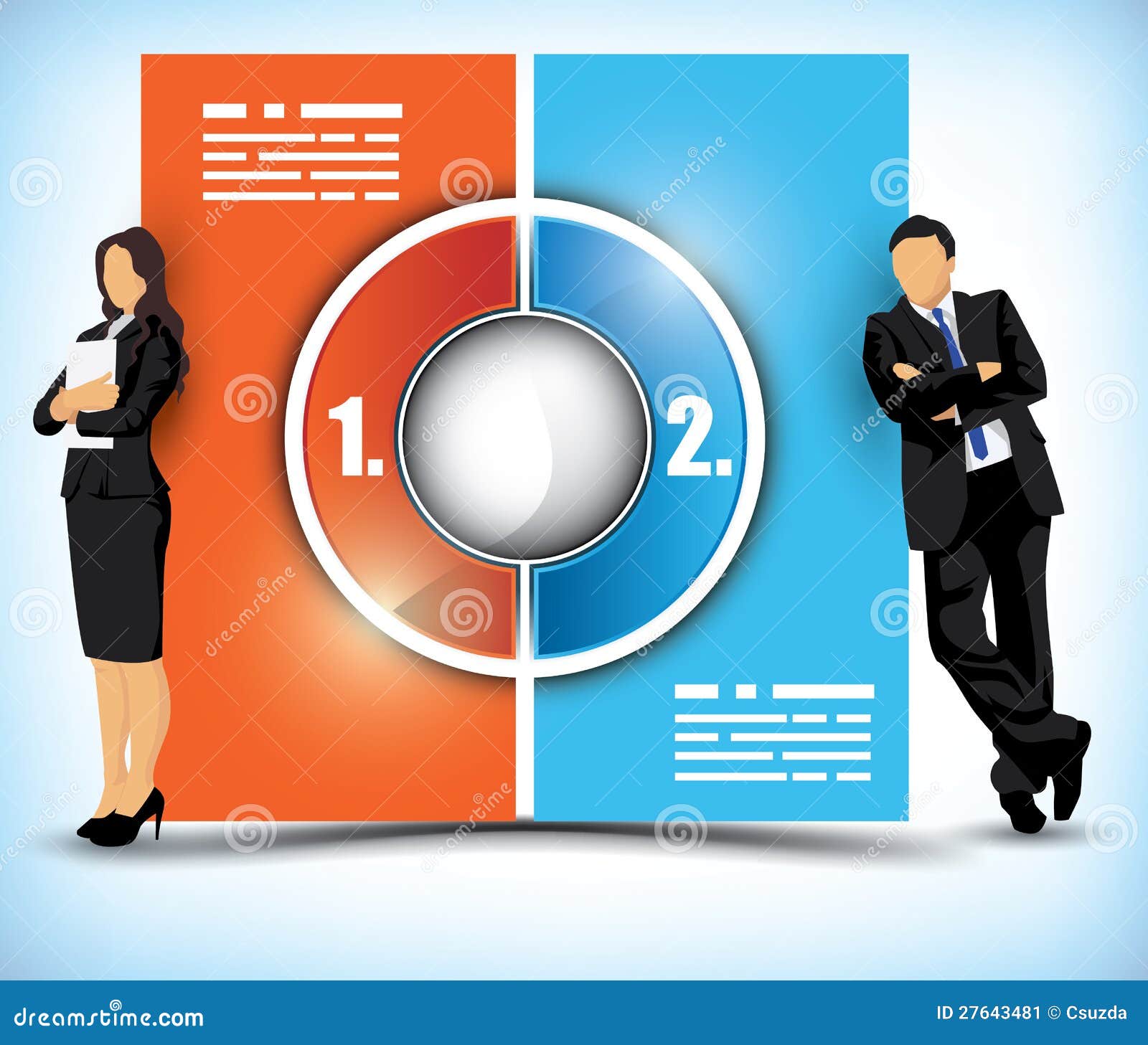 Two Stage Color Changing Workflow Chart Stock Vector - Illustration of ...