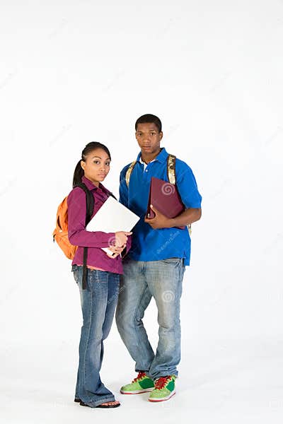 Two Standing Students - Vertical Stock Photo - Image of child, packs ...