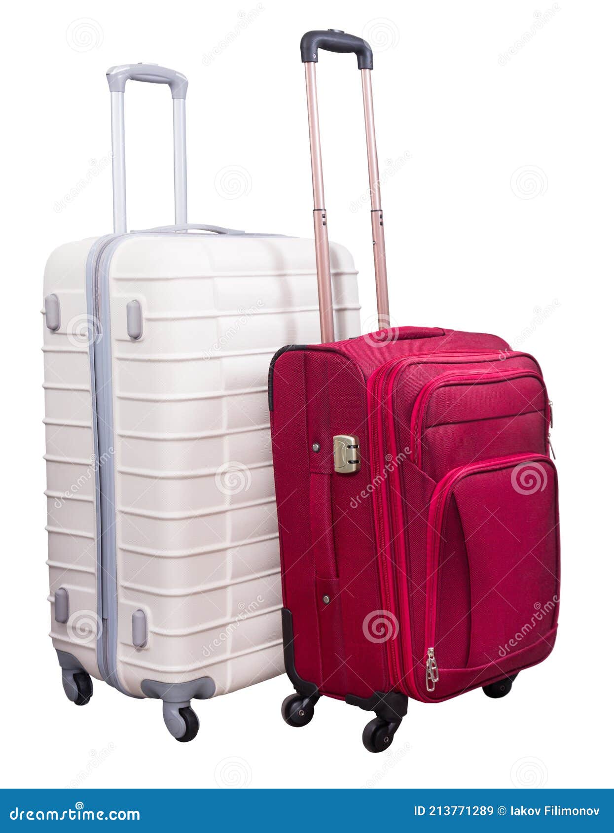 Two standing suitcases stock image. Image of luggage - 213771289