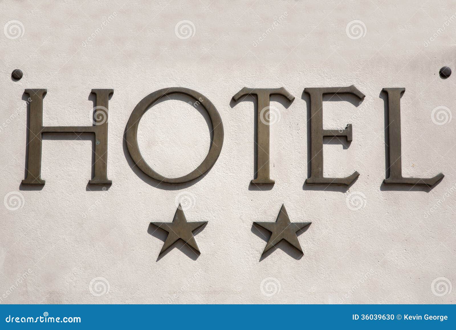 Two Star Hotel Sign stock photo. Image of english, accommodation - 36039630