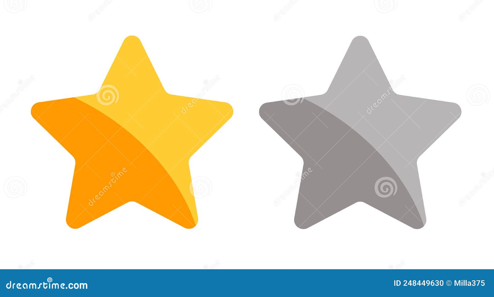 Two Stars Icons Rating Sign Symbol Vector Image. Stock Vector ...