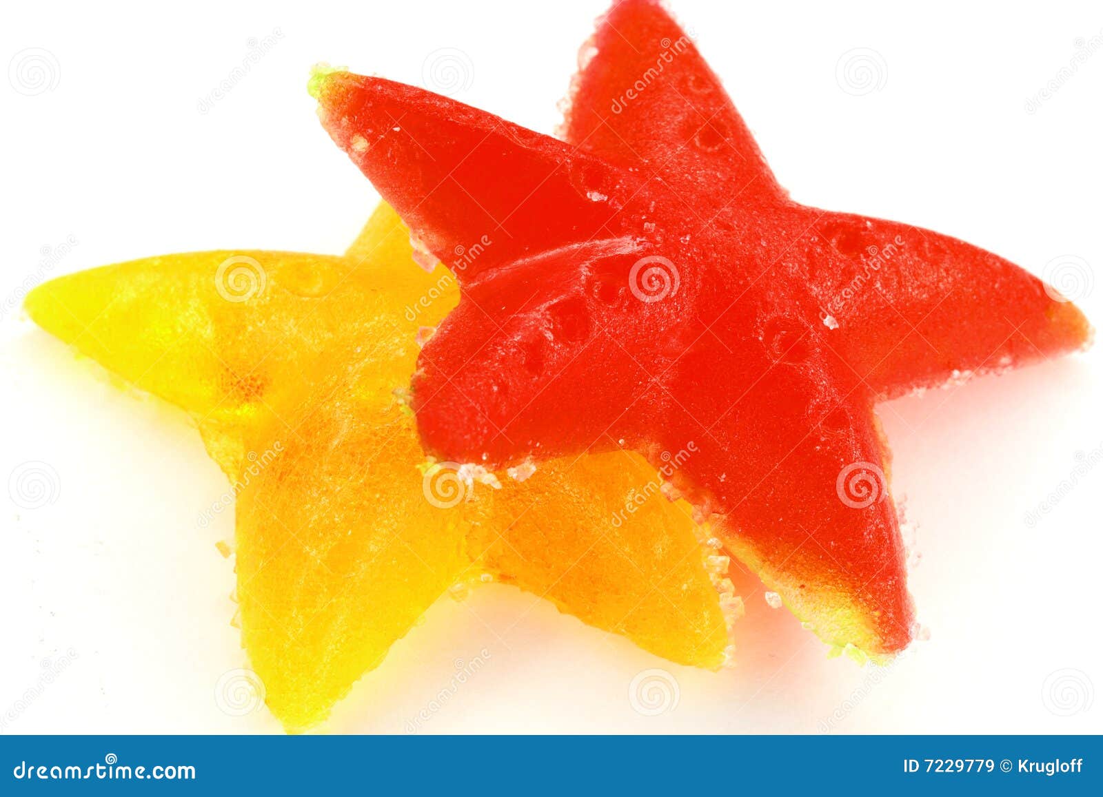 Two stars from fruit candy stock image. Image of pointed - 7229779