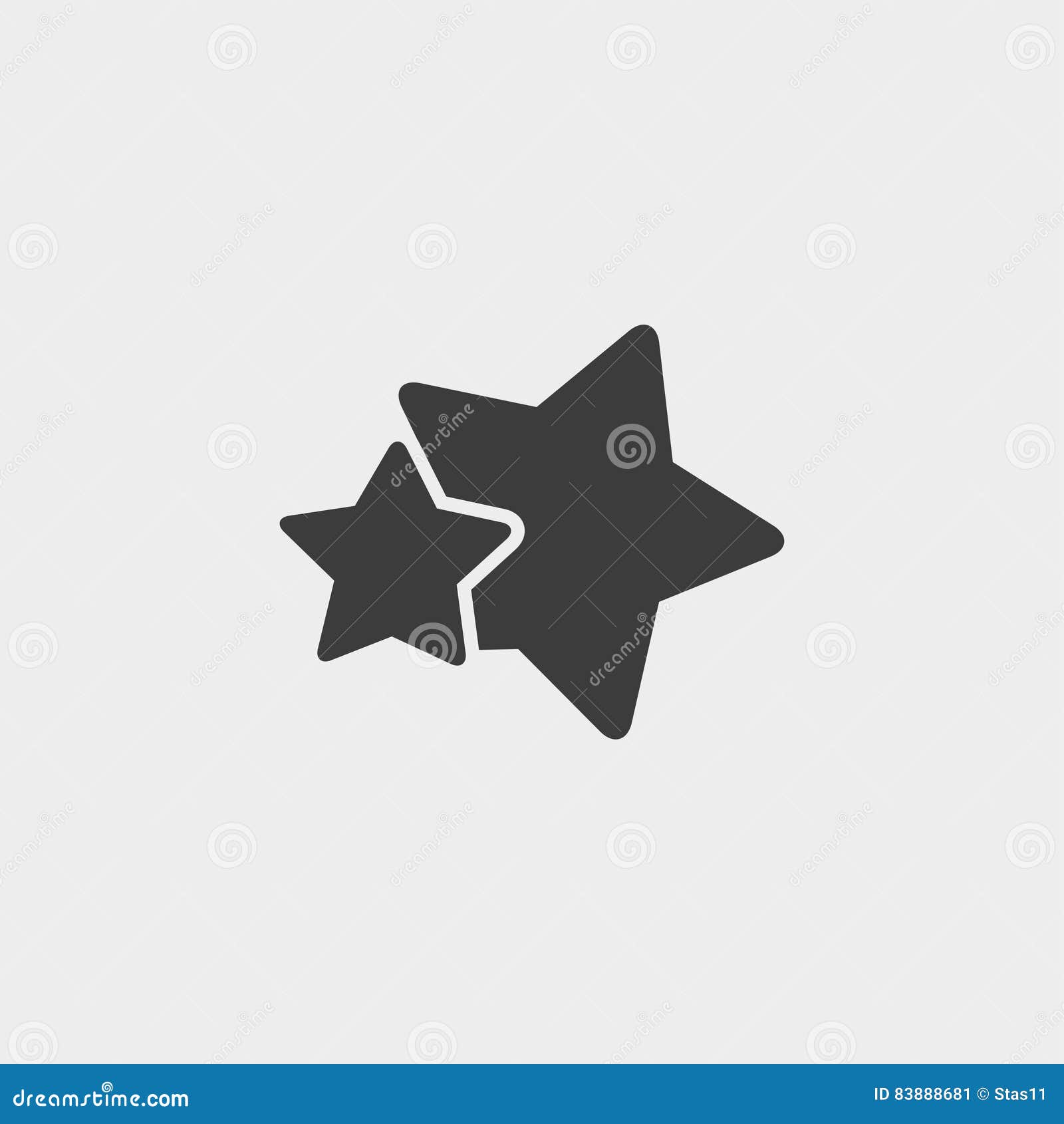 Two Stars Icons in Black Color. Vector Illustration Eps10 Stock Vector ...