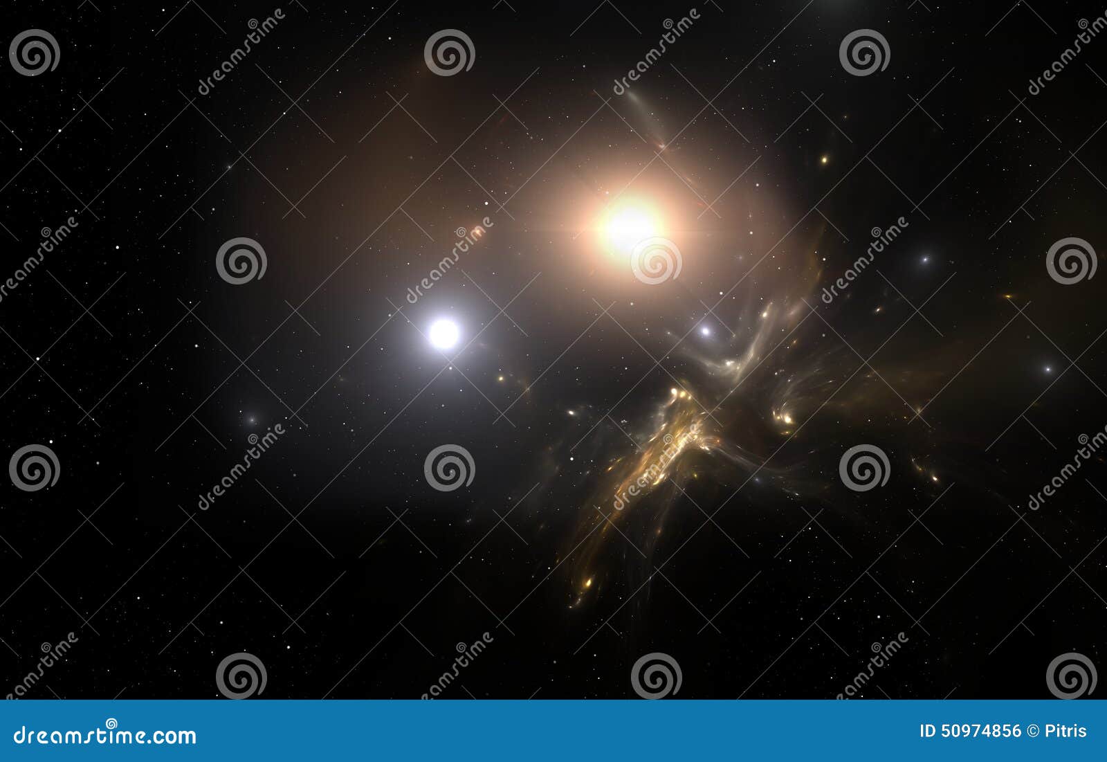 Two Stars Orbit about Their Common Center of Mass Stock Illustration ...