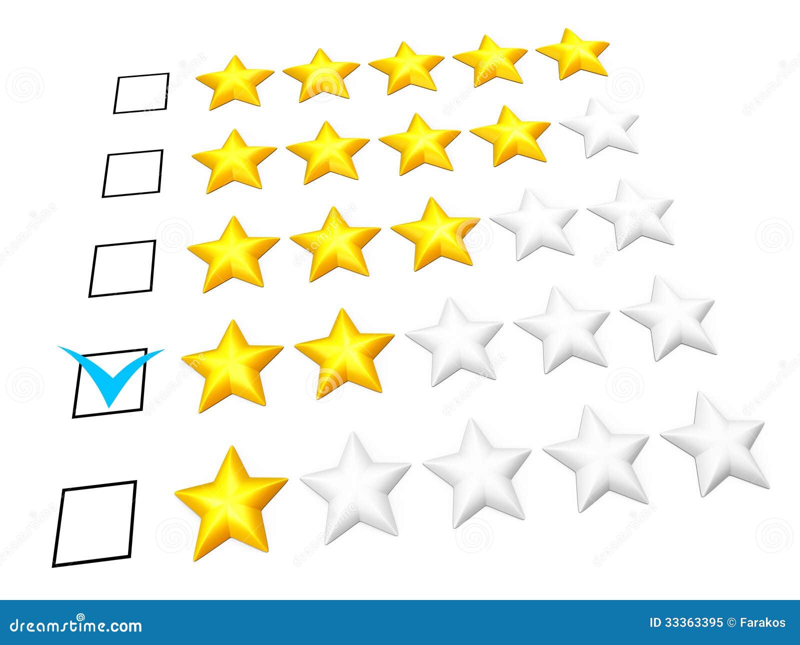 Two stars rating stock illustration. Illustration of list - 33363395