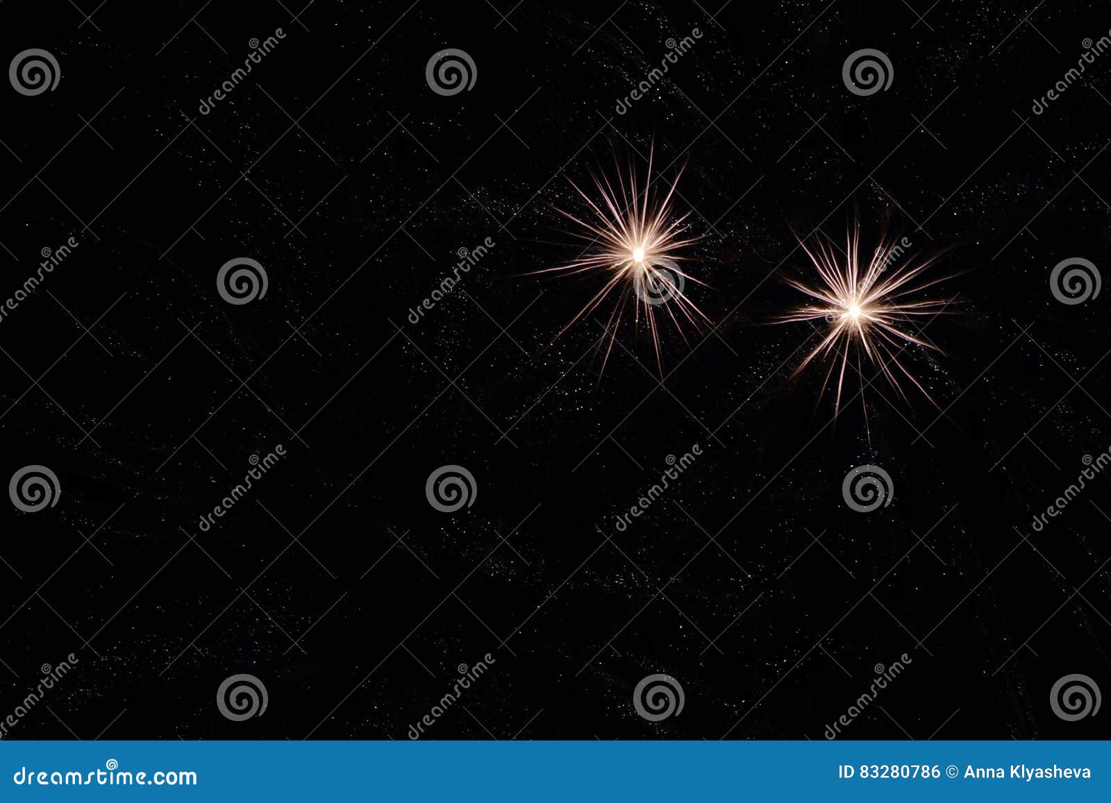 Two Stars in the Sky Abstract Stock Photo - Image of fire, celebration ...