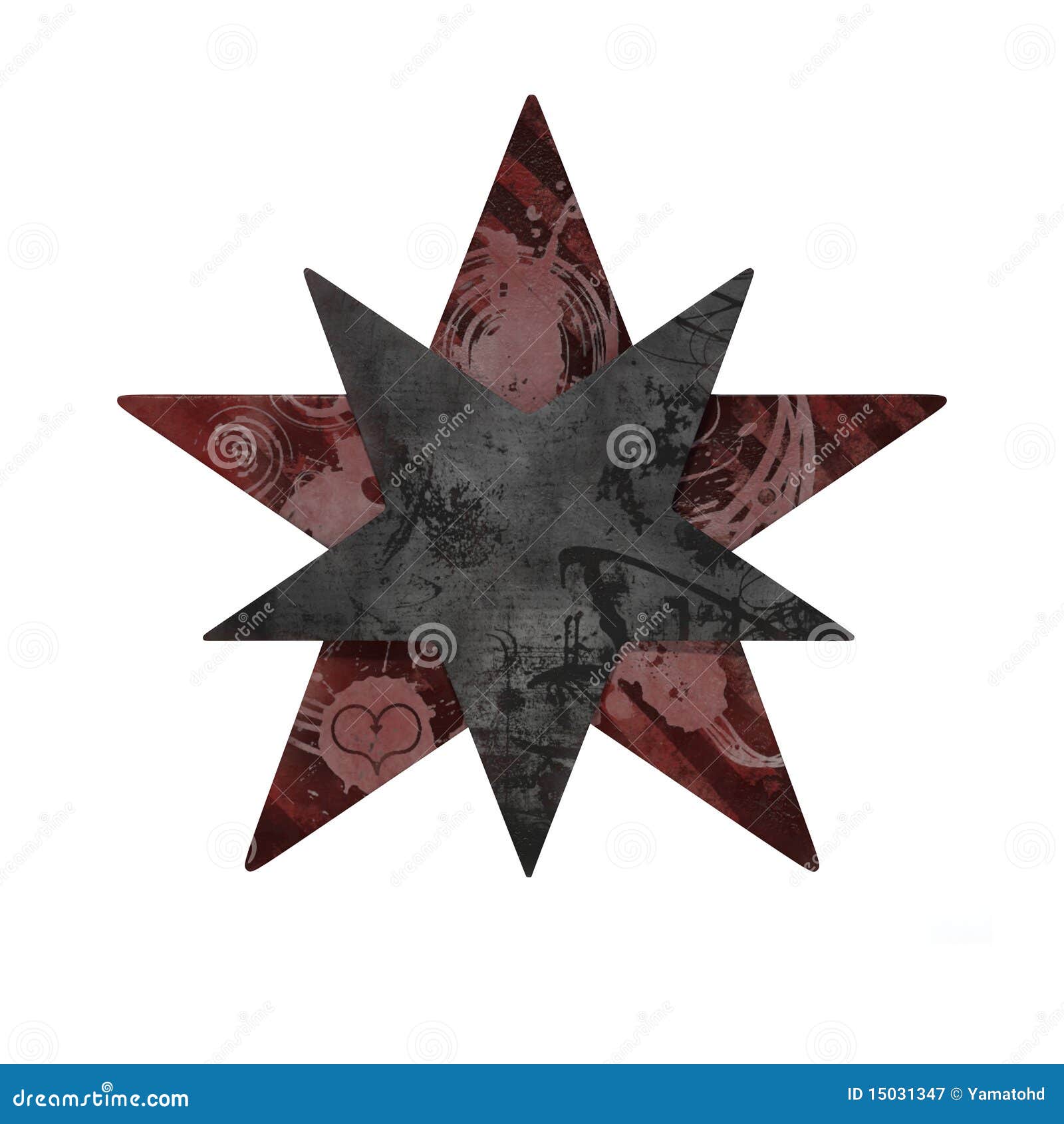 Two stars on white stock illustration. Illustration of symbol - 15031347