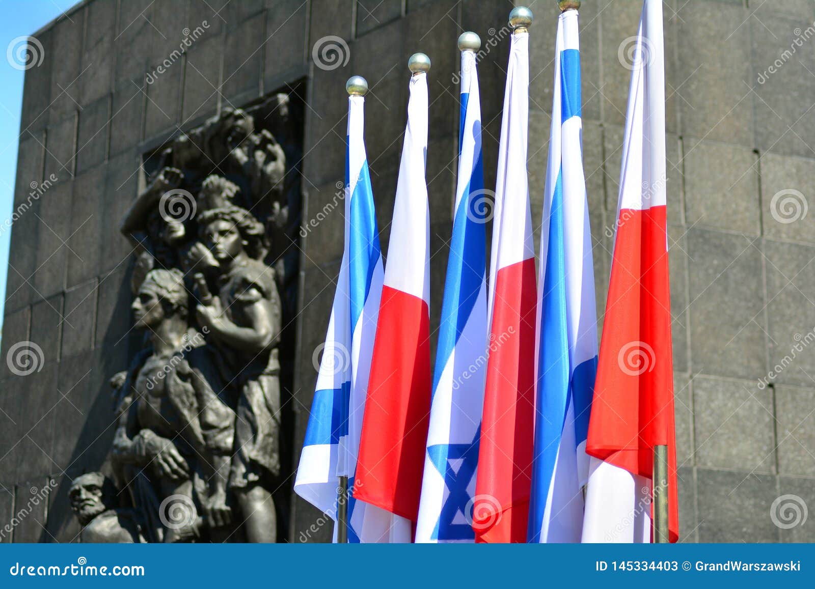 Poland and Israel Flag Waving in the Wind. Israel and Poland Two Flags ...