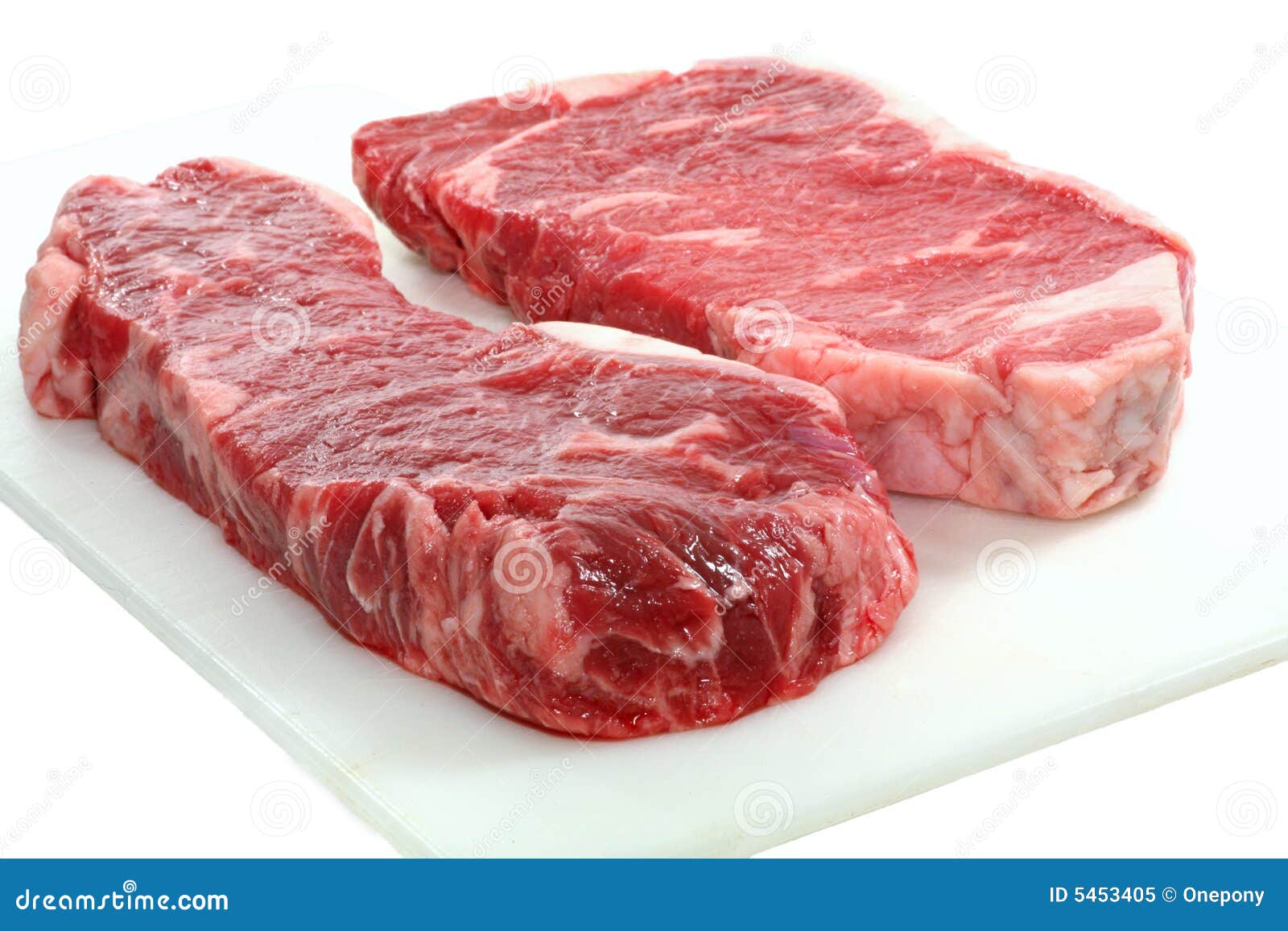 Two Steaks stock image. Image of uncooked, refrigerated - 5453405
