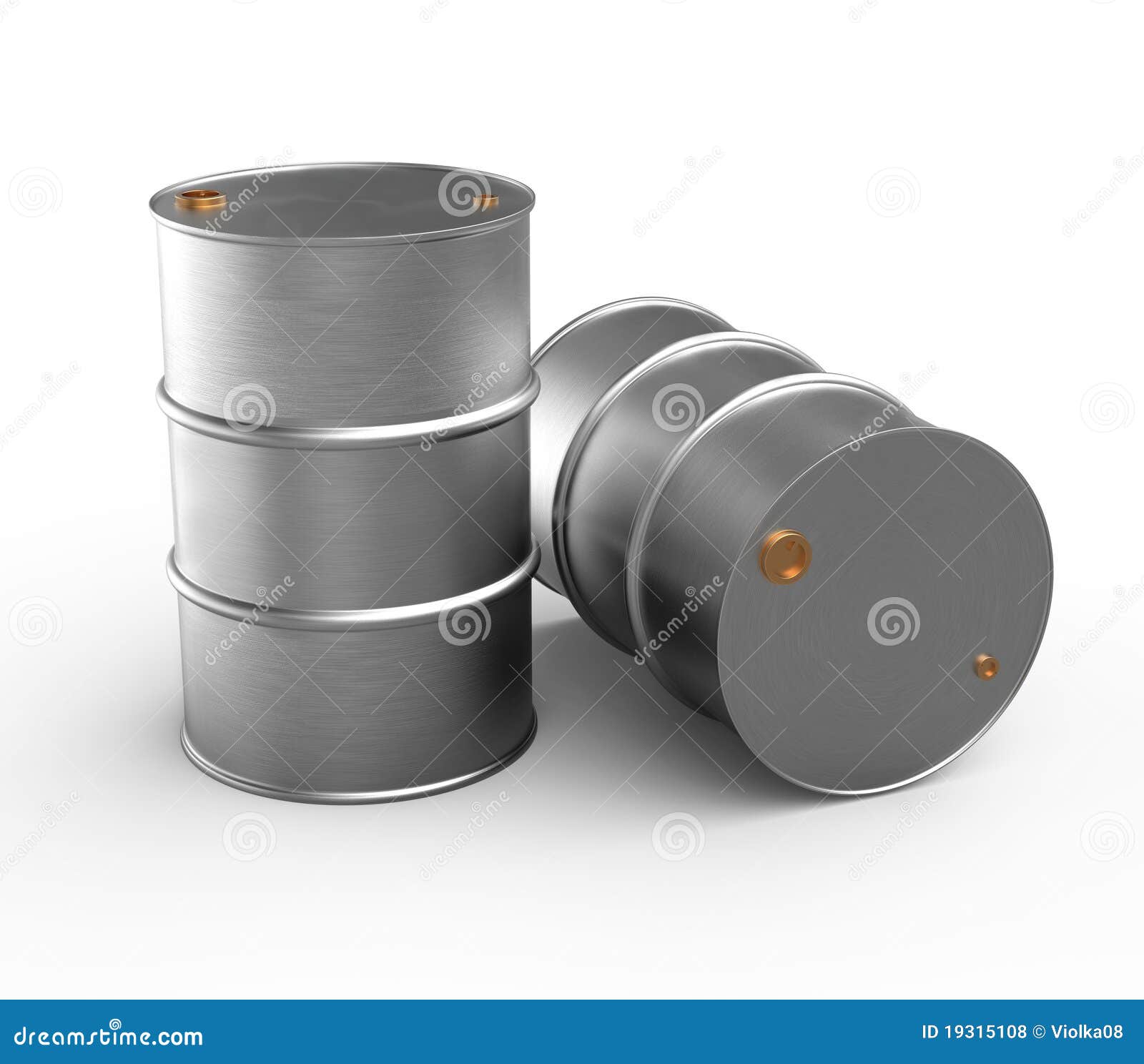 Two steel barrels stock illustration. Illustration of consumer - 19315108