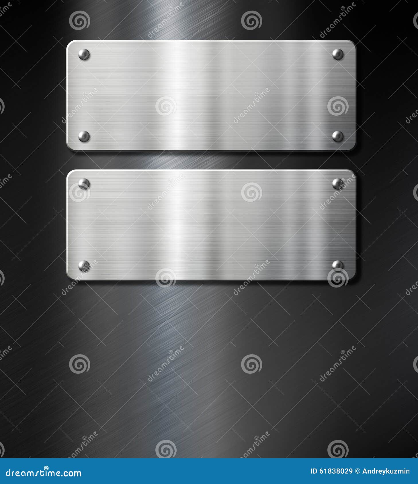 Metal Plates With Rivets On Steel Background. Great Template For Design ...