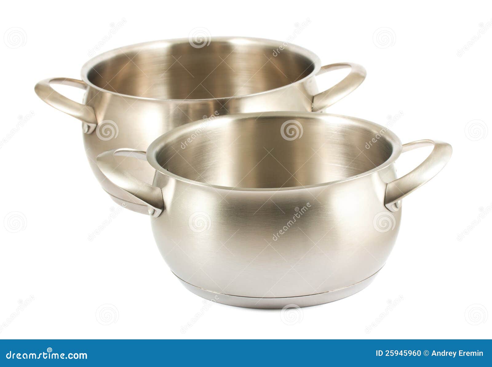 Two steel pans stock photo. Image of household, casserole - 25945960