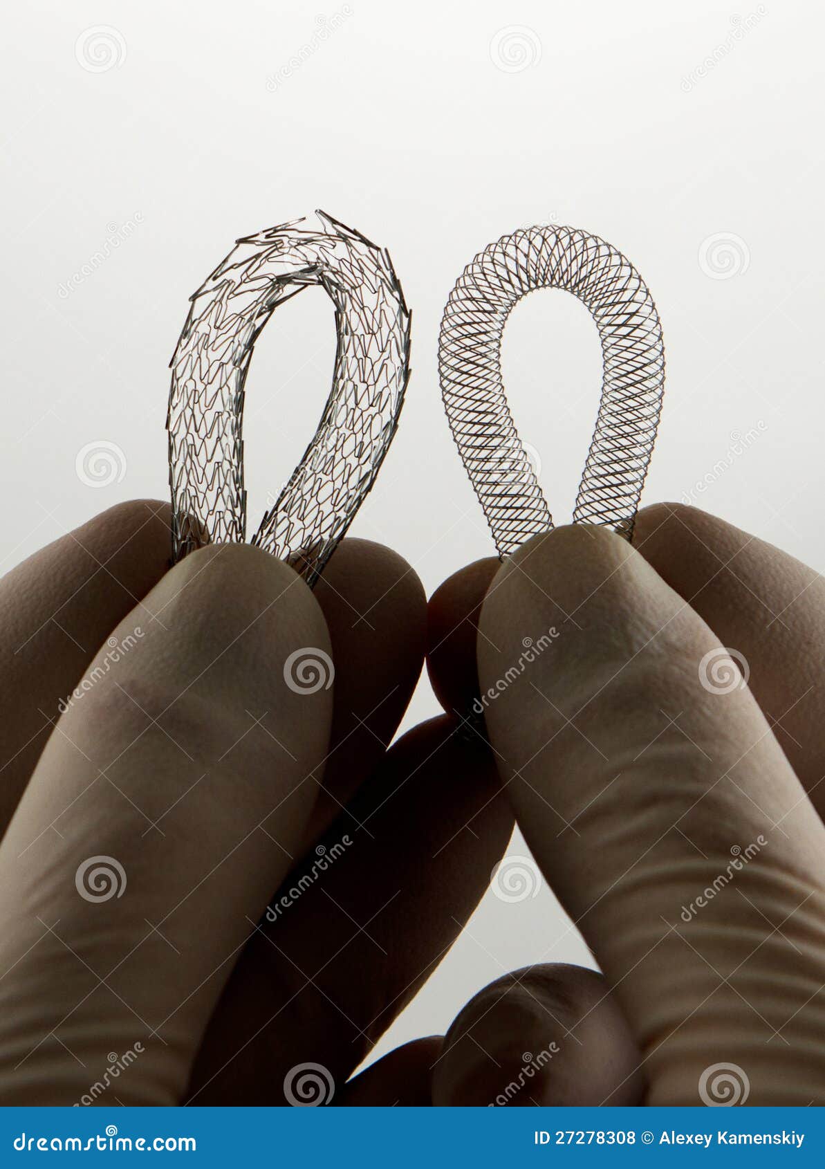 Two Stents for Endovascular Surgery Stock Photo - Image of nitinol ...