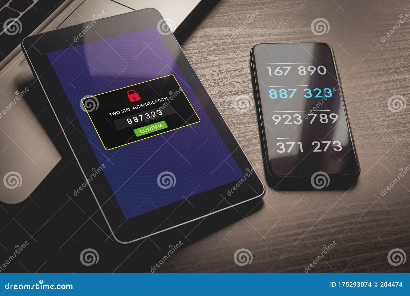 Two Step Authentication 2 Step Verification Sms Code Password Concept