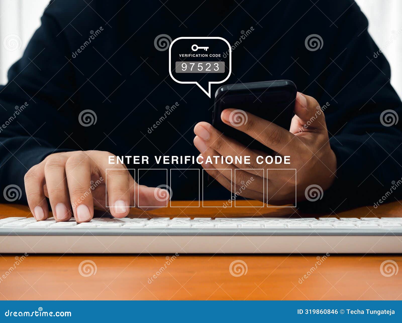Two Steps Authentication or 2FA Concept. Empty Verification Code Input ... Two Steps Authentication or 2FA Concept. Empty Verification Code Input ...