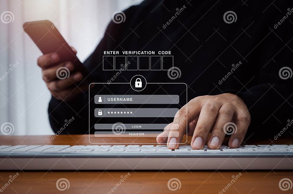Two Steps Authentication or 2FA Concept. Empty Verification Code Input ...
