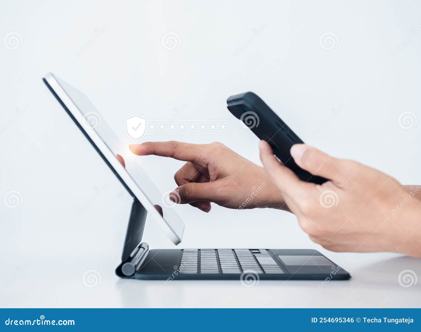 Two Steps Authentication Or 2FA, Cyber Security Technology Concept. Empty Verification Code ...