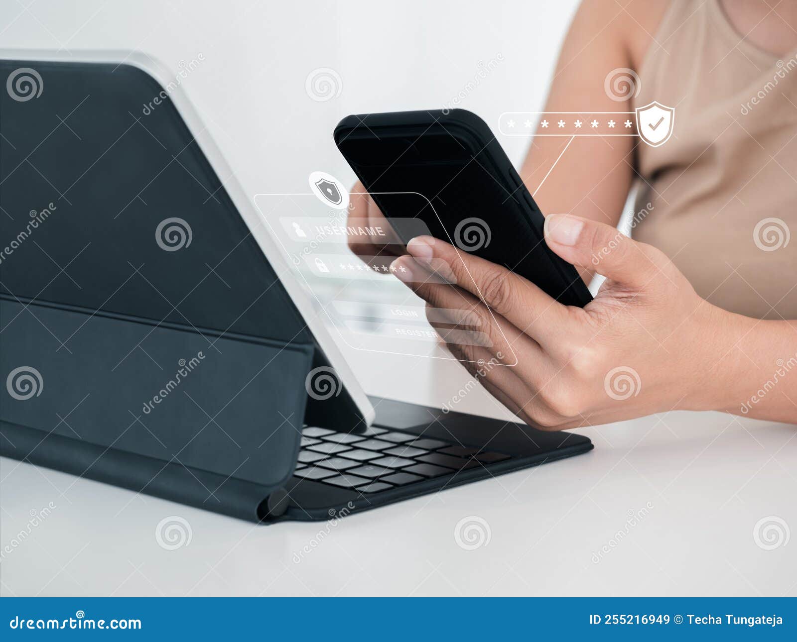 Two Steps Authentication Or 2FA, Cyber Security Technology Concept. Empty Verification Code ...