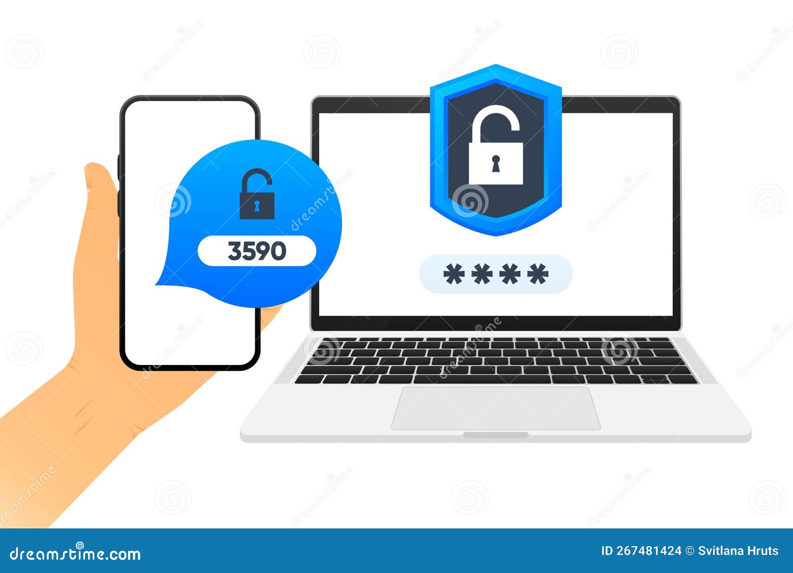 Two Steps Authentication Verification Code Message On Smartphone