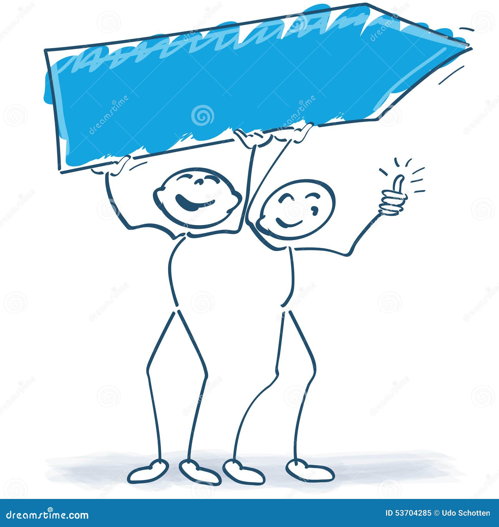 Two Stick Figures with a Sign Stock Vector - Illustration of life ...