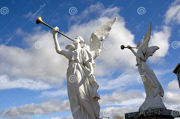Two Stone Angels stock image. Image of religion, stone - 339807