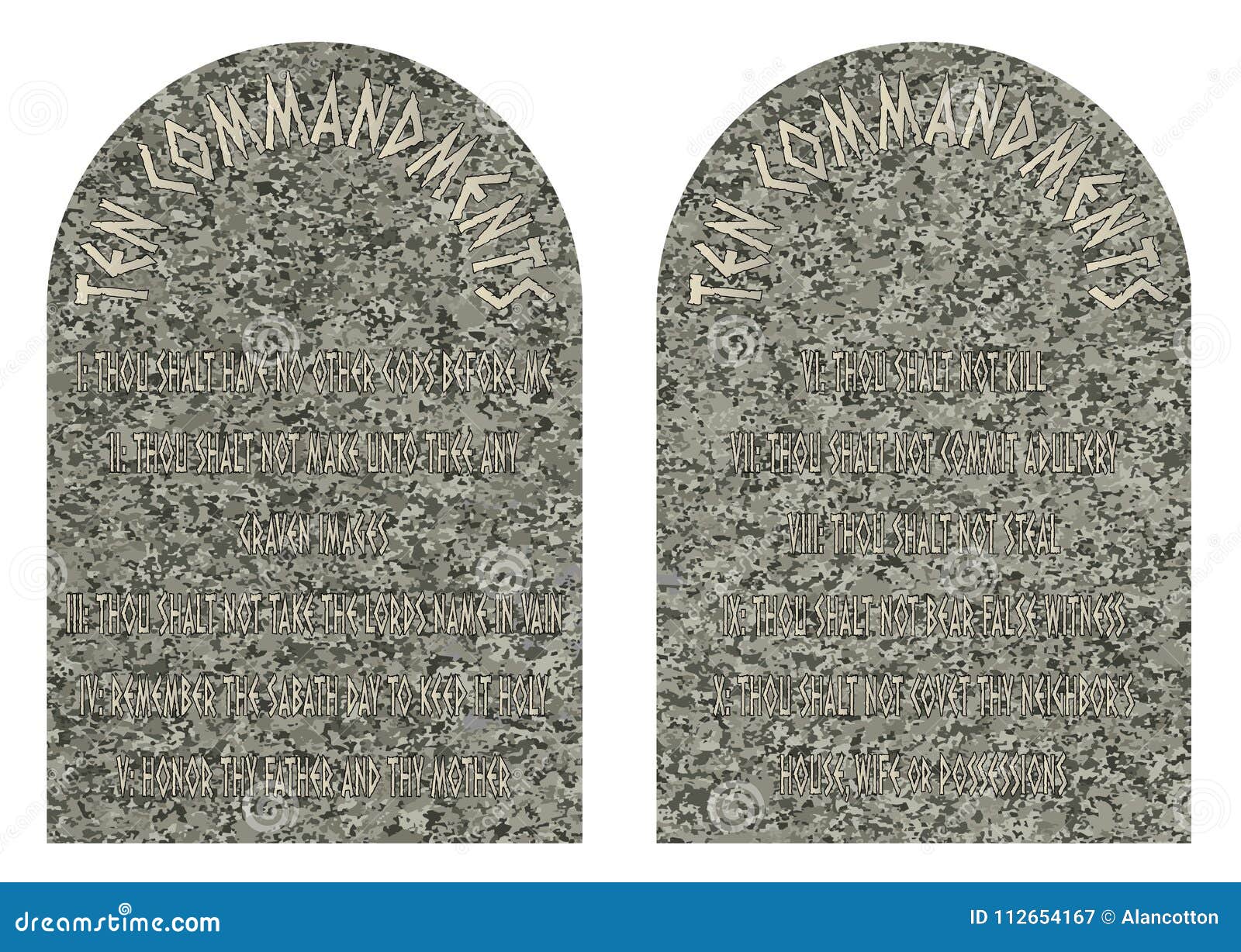 The Ten Commandments Bible Icons Stock Vector - Illustration of ...