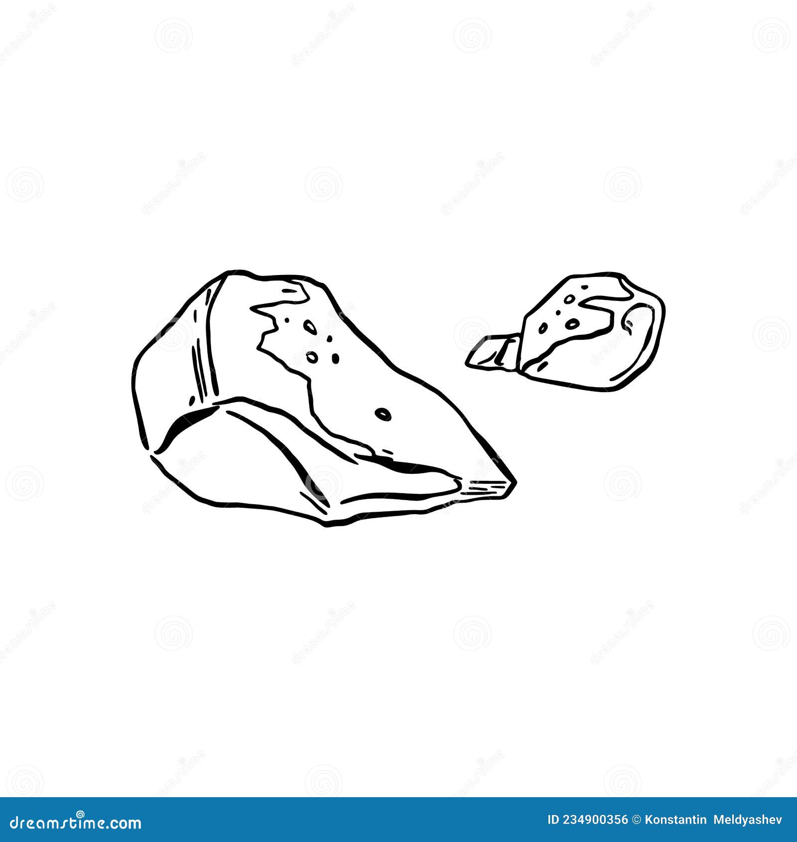 Two Stones Sketch Vector Illustration Hand Draw | CartoonDealer.com ...