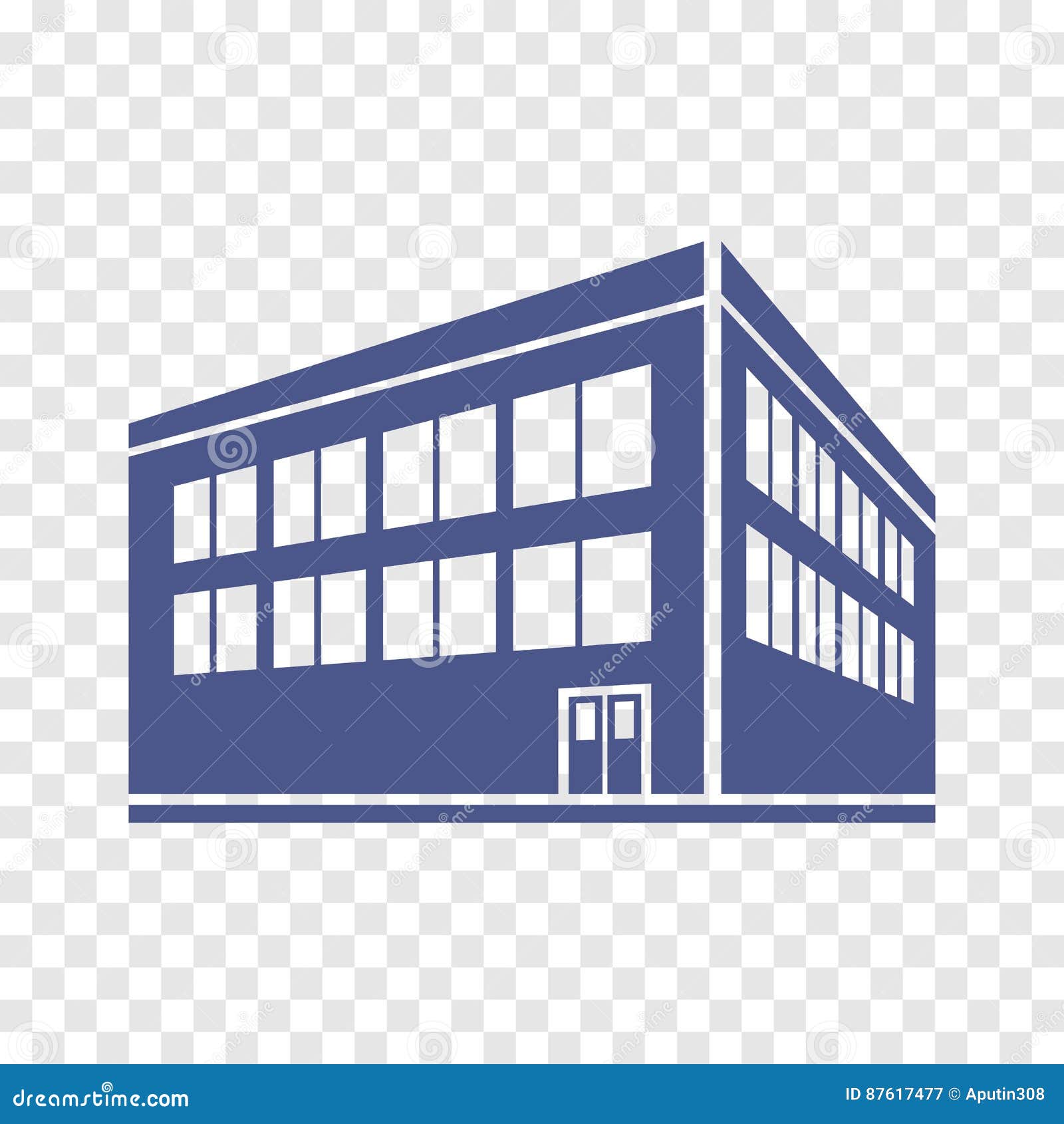 Two-storey building icon stock vector. Illustration of hand - 87617477