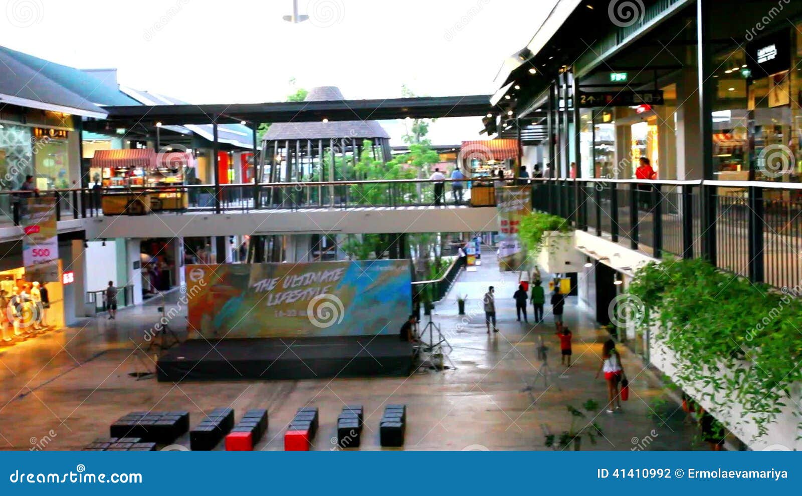 Two-storey Shopping Mall . Video in Shift Motion Stock Footage - Video ...