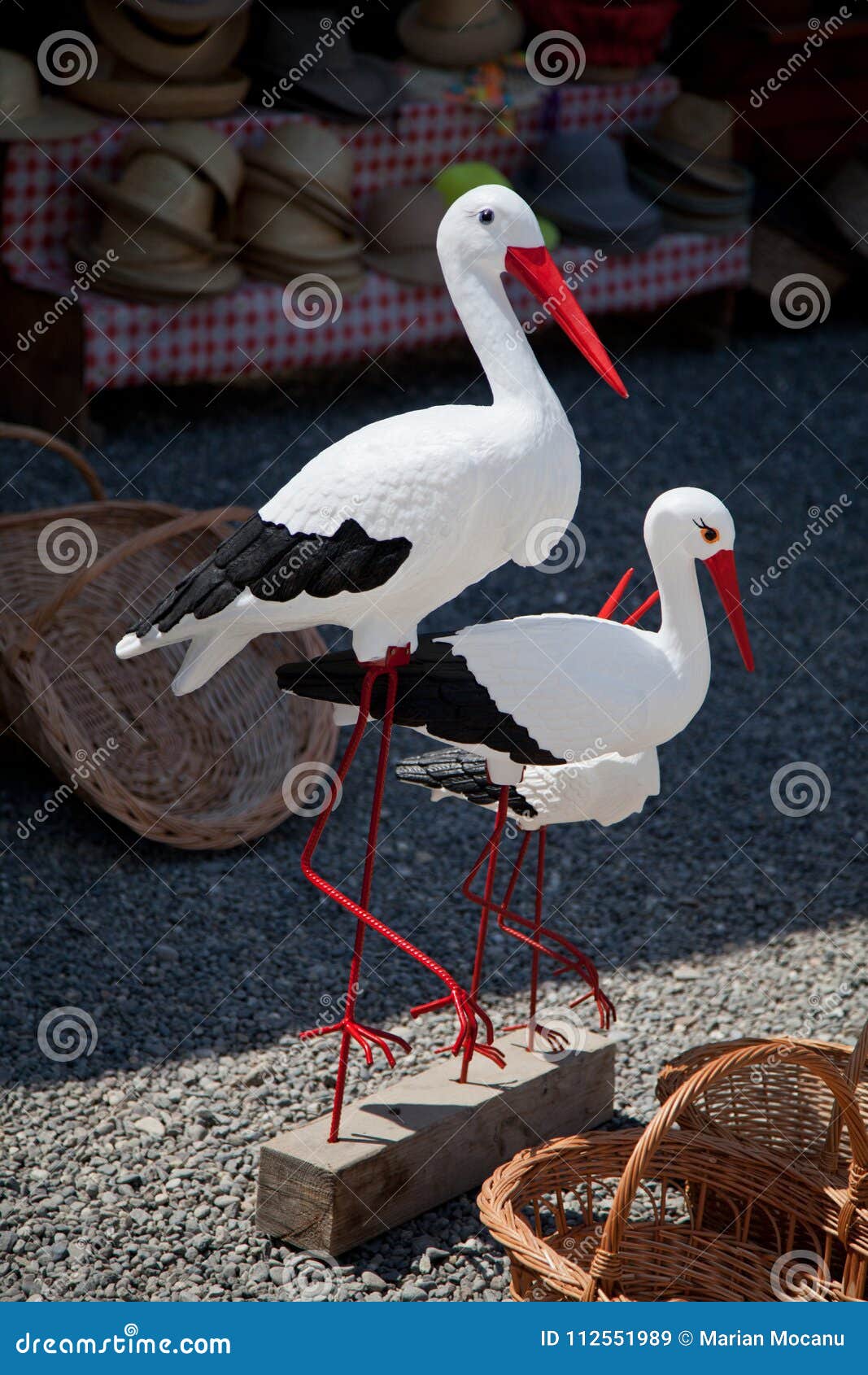 Two Storks in the Store Stall Stock Image - Image of street, couple ...