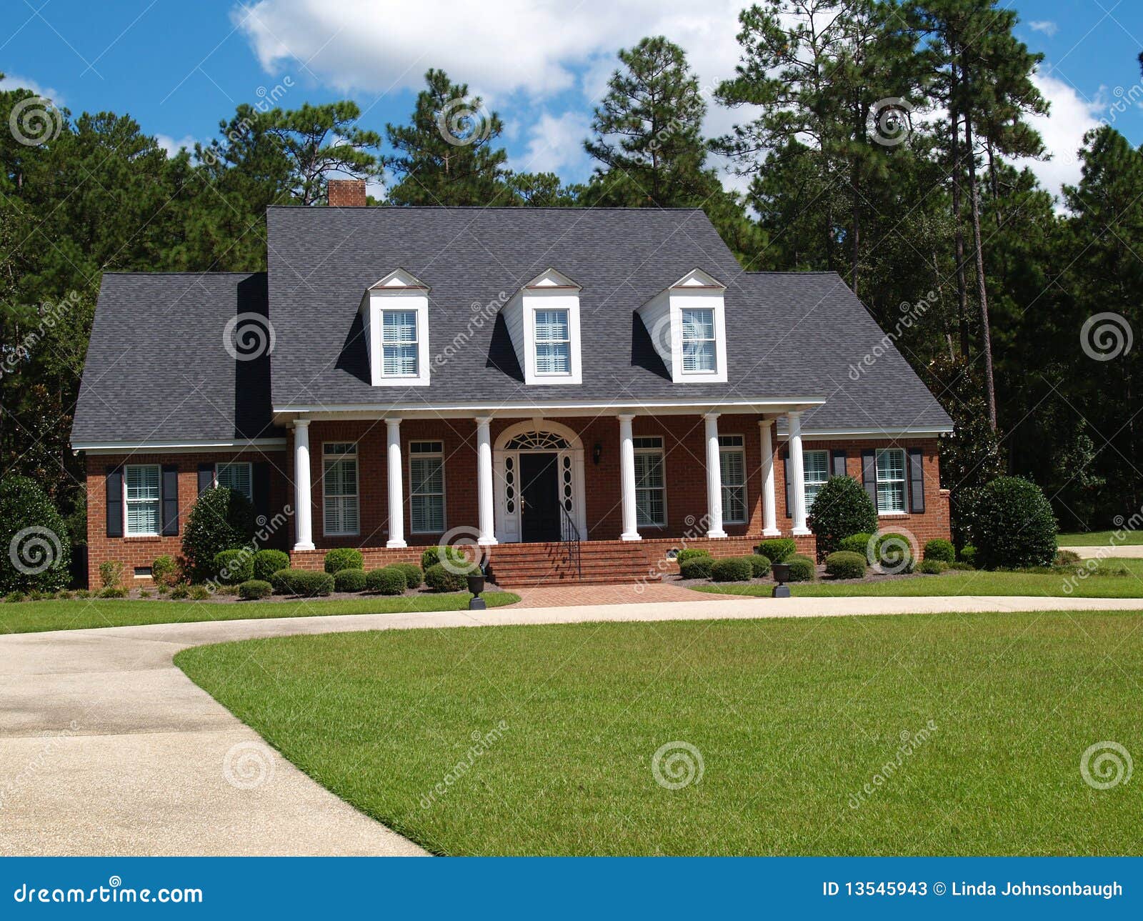 Two Story Brick Residential Home Stock Image - Image of home ...