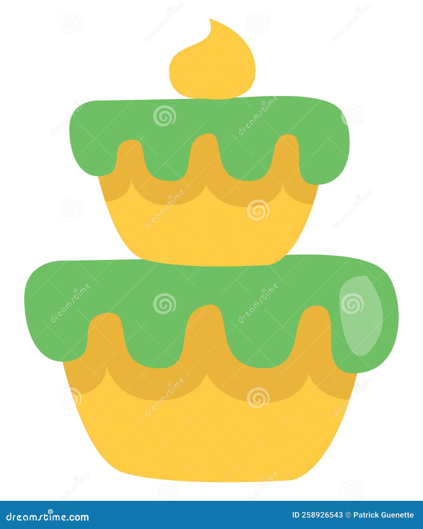 Two story cake, icon stock vector. Illustration of white - 258926543