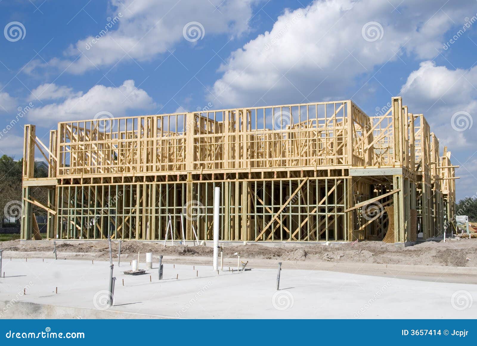 Two Story Construction stock photo. Image of wood, mason - 3657414