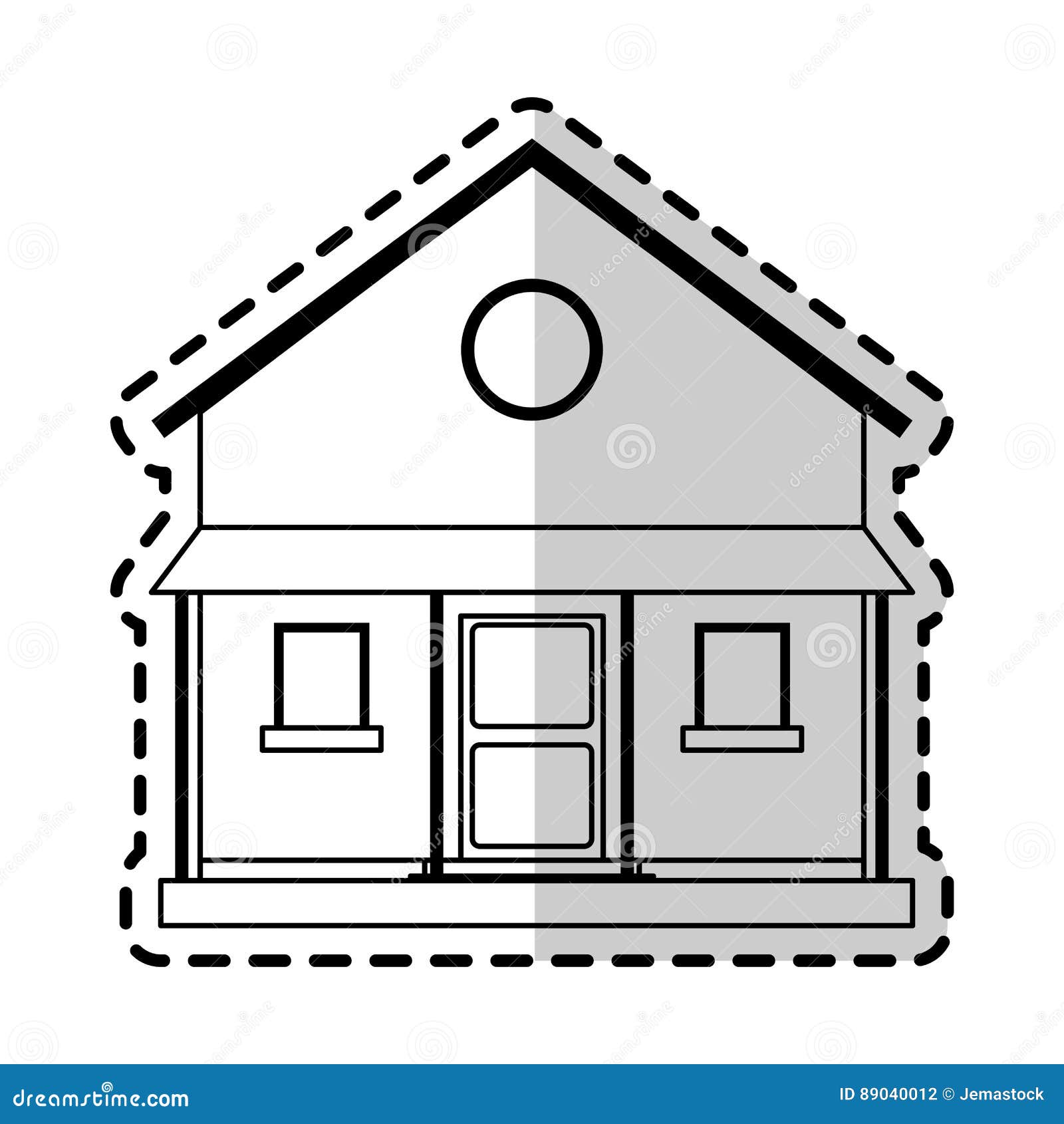 Two story house icon image stock illustration. Illustration of element ...