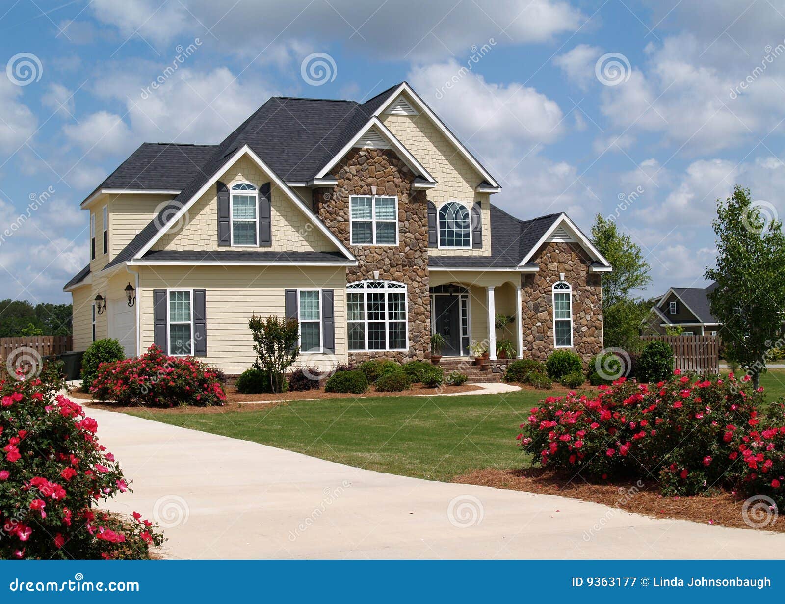 Two Story Residential Home stock image. Image of household - 9363177