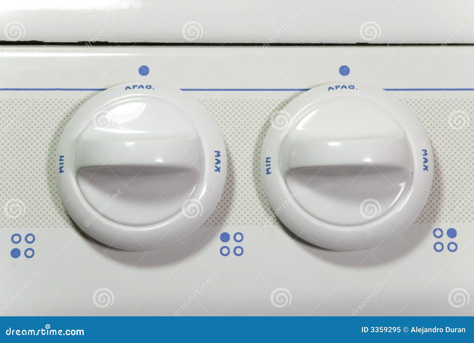 Two stove buttons stock image. Image of closeups, buttons - 3359295
