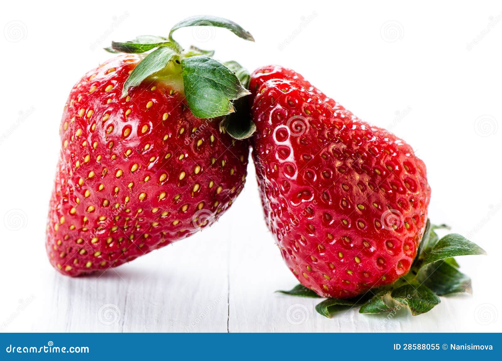 Two strawberries stock image. Image of organic, slice - 28588055